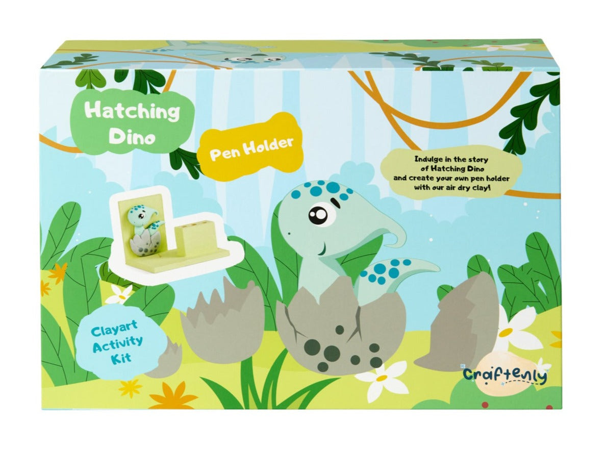 Hatching Dino - Creative Clay Craft Fun Box for Kids – Craftenly